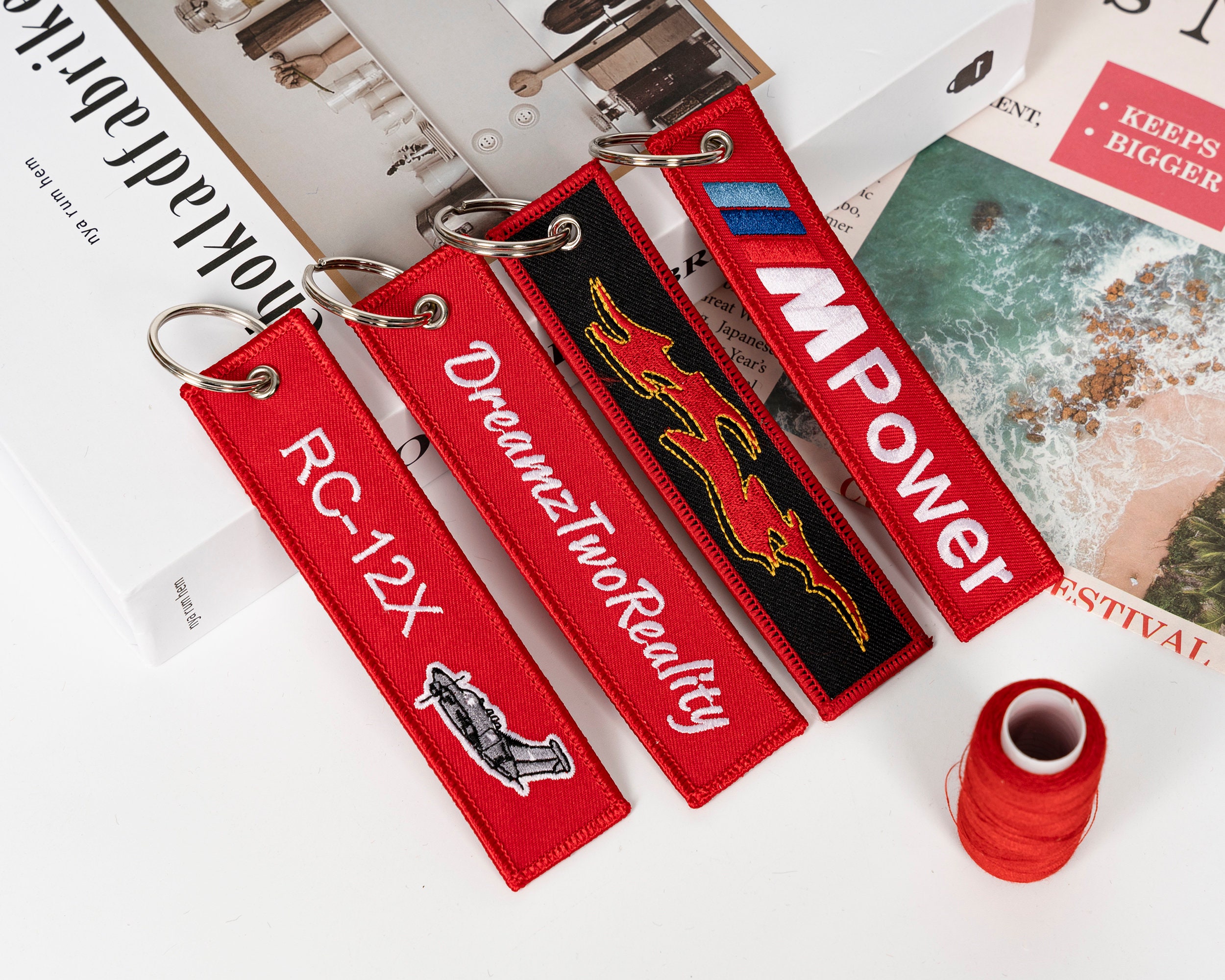 Custom Flight Tags, Custom Key Tags. Embroidered Key Chains ...