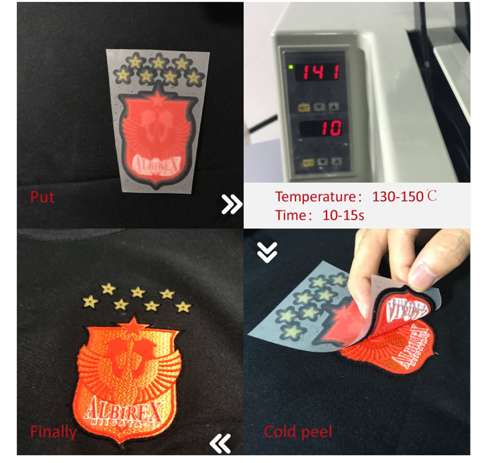 100 Custom Flocking Patch Flocking Patches Flock Heat - Etsy