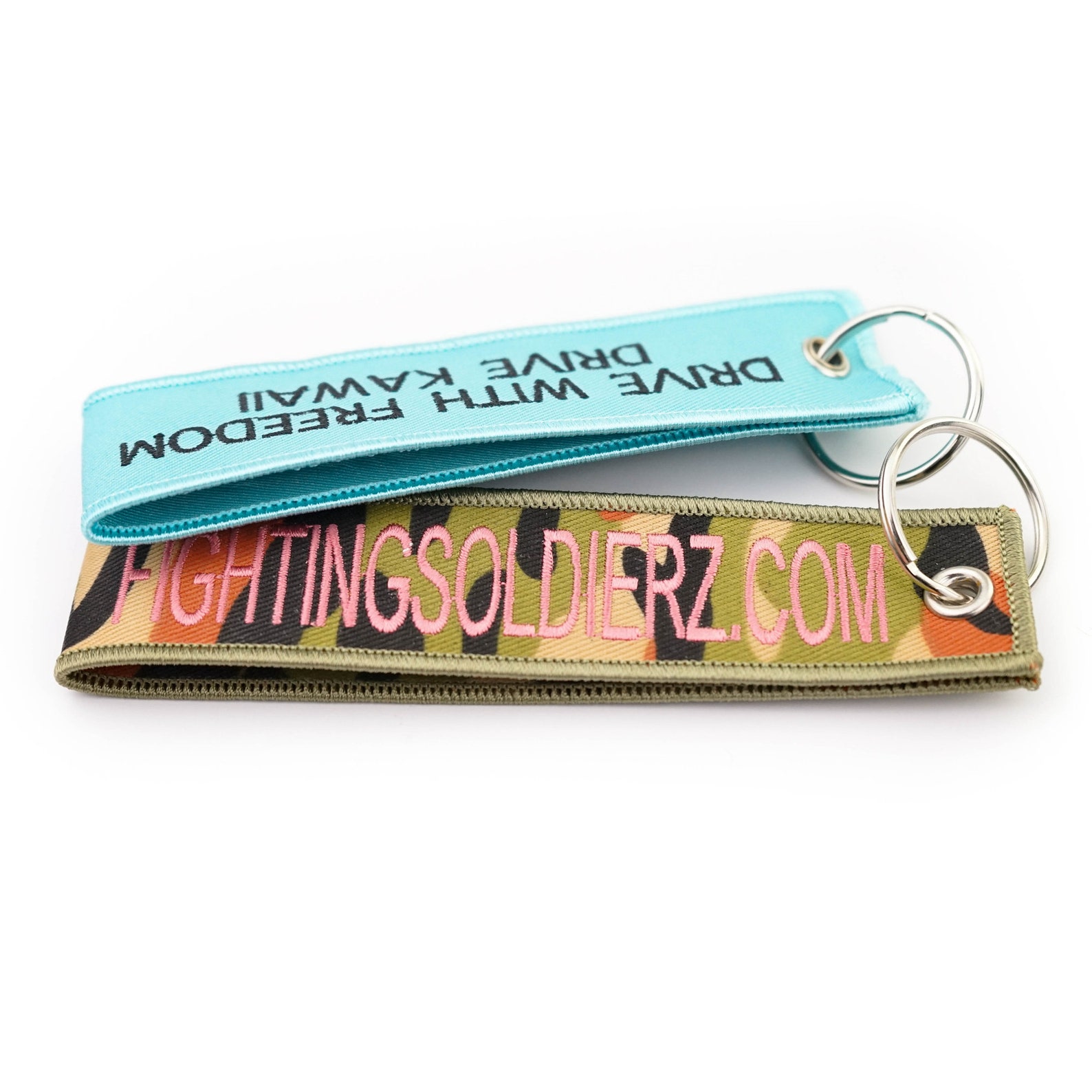 50 Custom Embroidery Key Fob Personalized Key Fob | Etsy