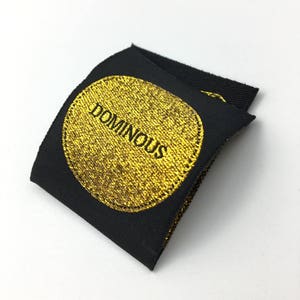 500 Pcs Custom Gold Clothing Label, Gold Metallic Clothing Label, Woven ...