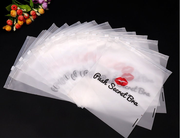 100 8x10 Custom Frosted Zipper Bags Clear Zip Lock Etsy