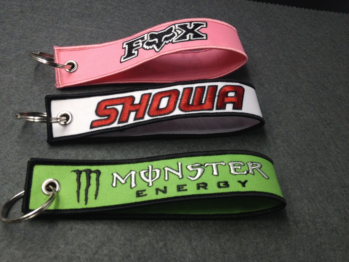 50 Custom Embroidery Key Fob Personalized Key Fob | Etsy