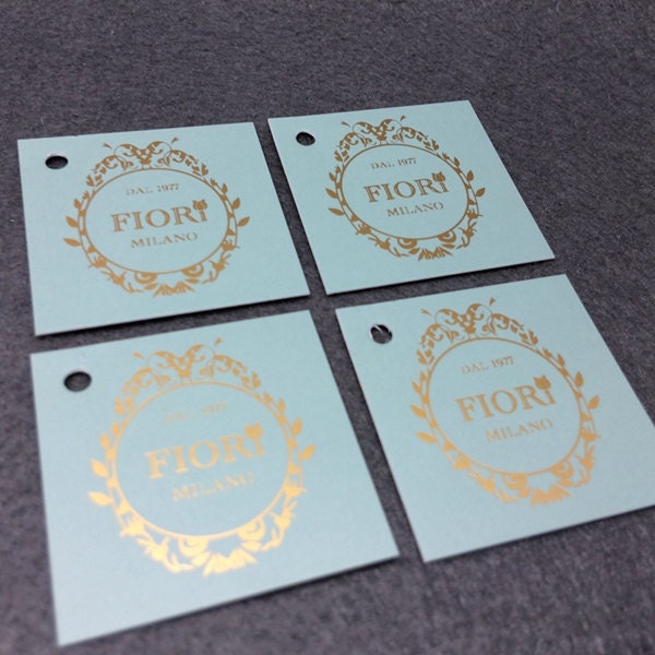 500 Gold Hang Tags, Custom Gold Hang Tags, Gold Foil Hang Tags - Etsy