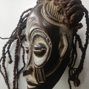African Angolan Choukwe Tribe Wood and Rope Mask - Etsy