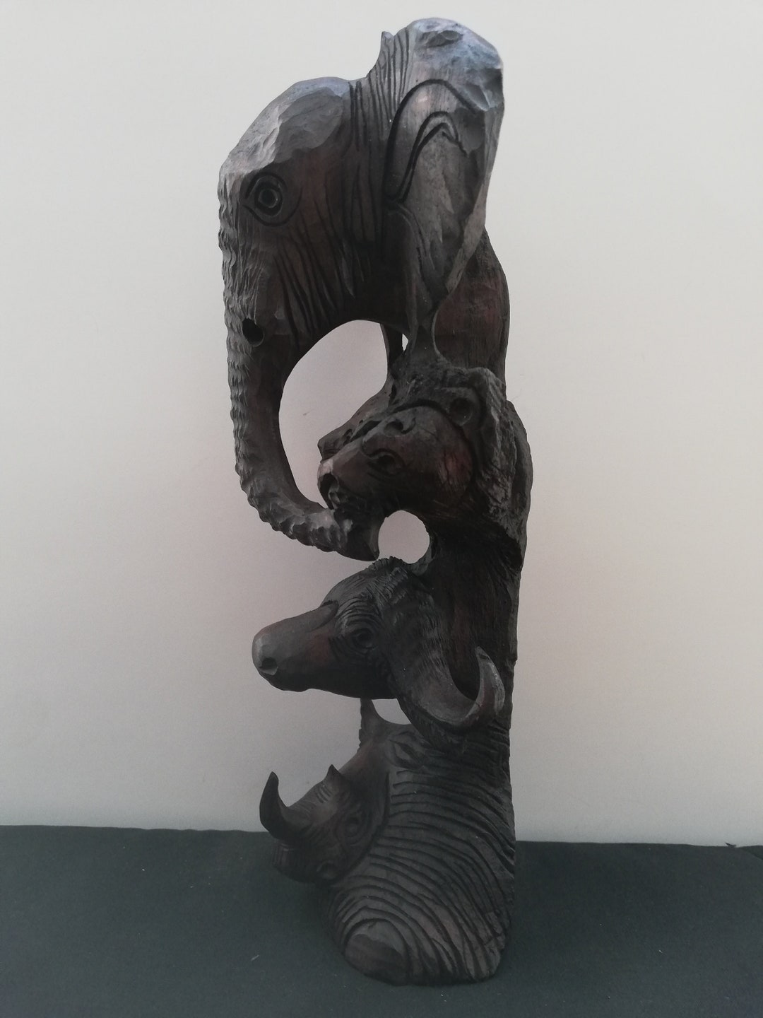 Animal Big 5 Wooden Carving From Zimbabwe - Etsy