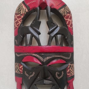African Mask From Kenya With Elephants - Etsy