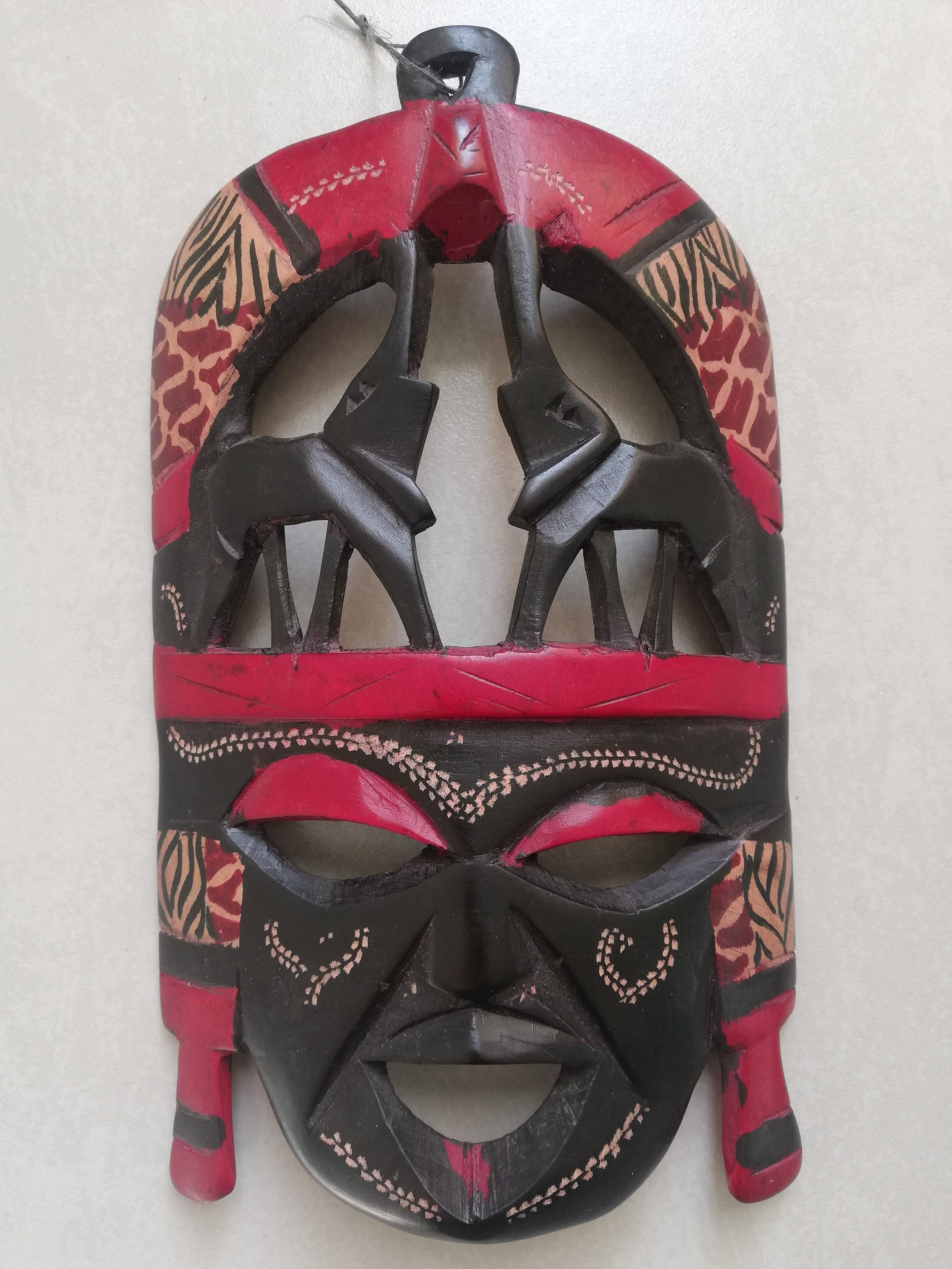 African Mask From Kenya With Elephants - Etsy