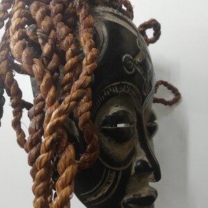 African Angolan Choukwe Tribe Wood and Rope Mask - Etsy