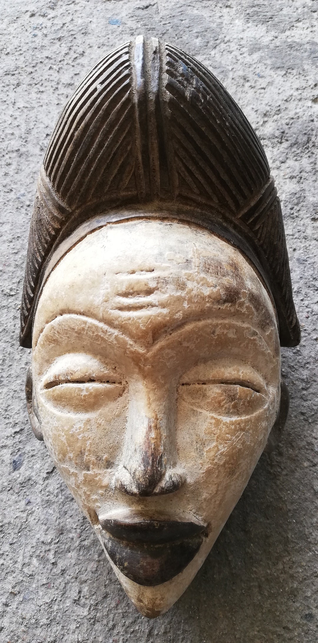 Punu African Wooden Mask - Etsy