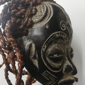 African Angolan Choukwe Tribe Wood and Rope Mask - Etsy