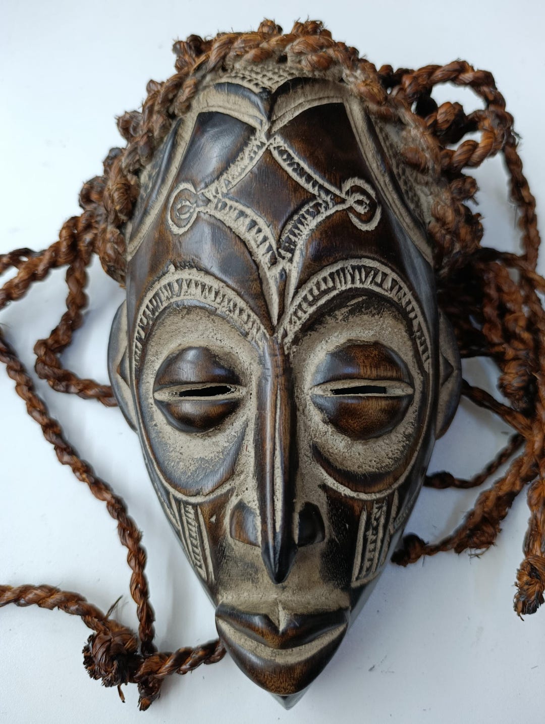 African Angolan Choukwe Tribe Wood and Rope Mask - Etsy
