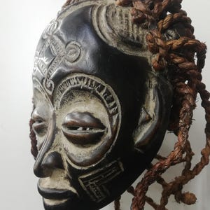 African Angolan Choukwe Tribe Wood and Rope Mask - Etsy