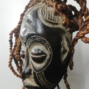 African Angolan Choukwe Tribe Wood and Rope Mask - Etsy