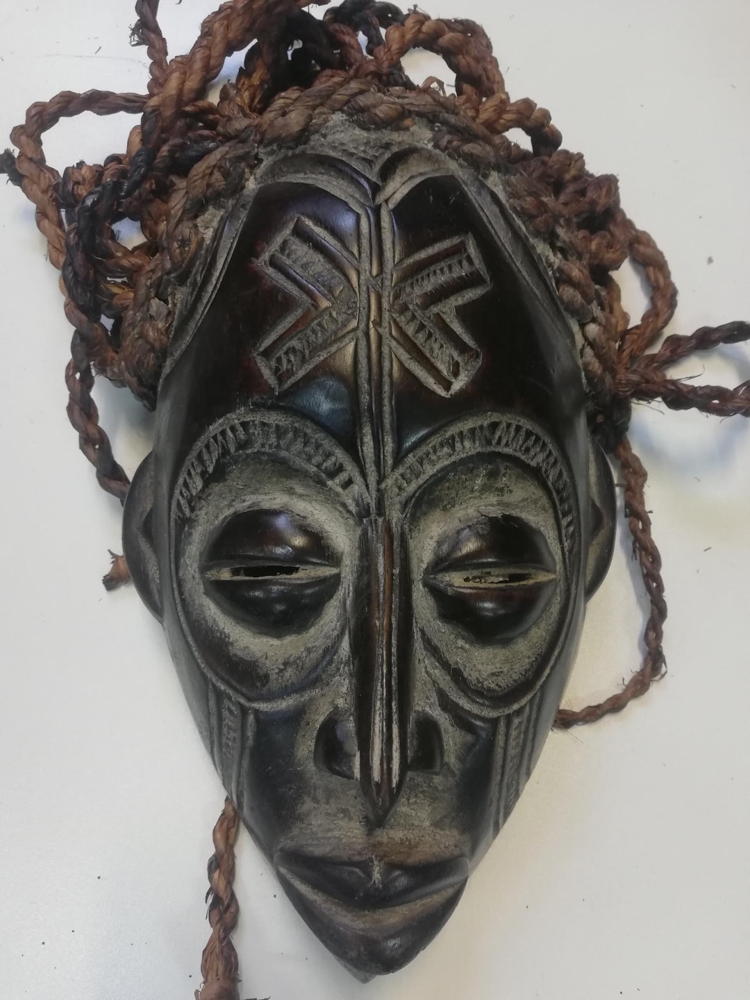 African Angolan Choukwe Tribe Wood and Rope Mask - Etsy