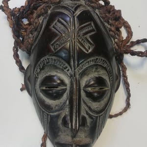African Angolan Choukwe Tribe Wood and Rope Mask - Etsy