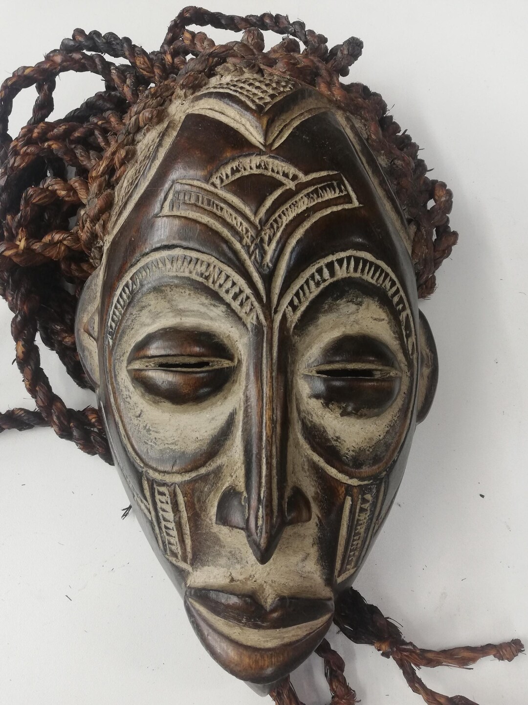 African Angolan Choukwe Tribe Wood and Rope Mask - Etsy
