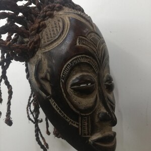 African Angolan Choukwe Tribe Wood and Rope Mask - Etsy
