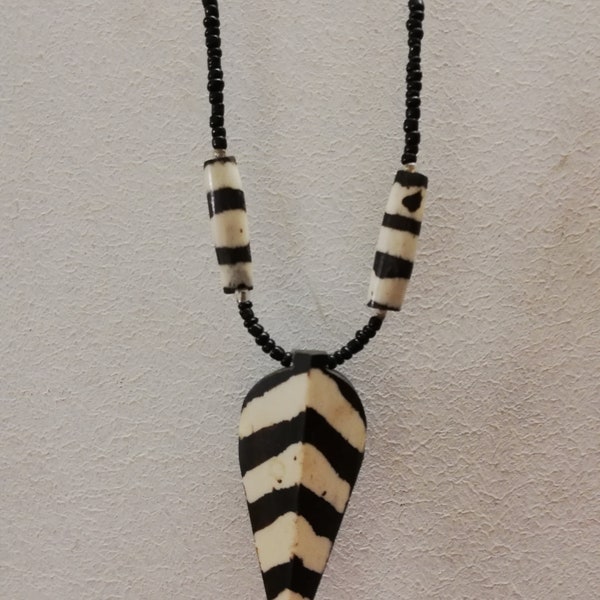 Tribal Bone Necklace - Etsy