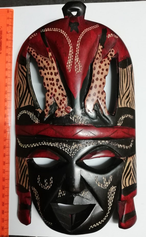 African Mask Leopard From Kenya | Etsy