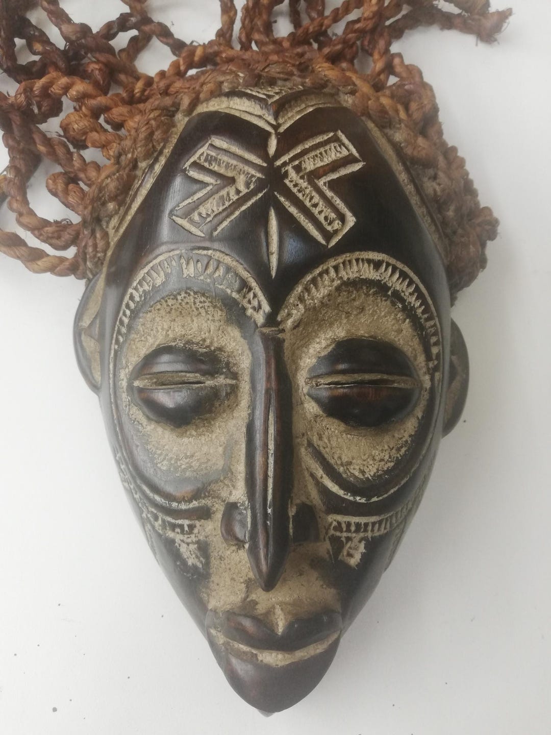 African Angolan Choukwe Tribe Wood and Rope Mask - Etsy
