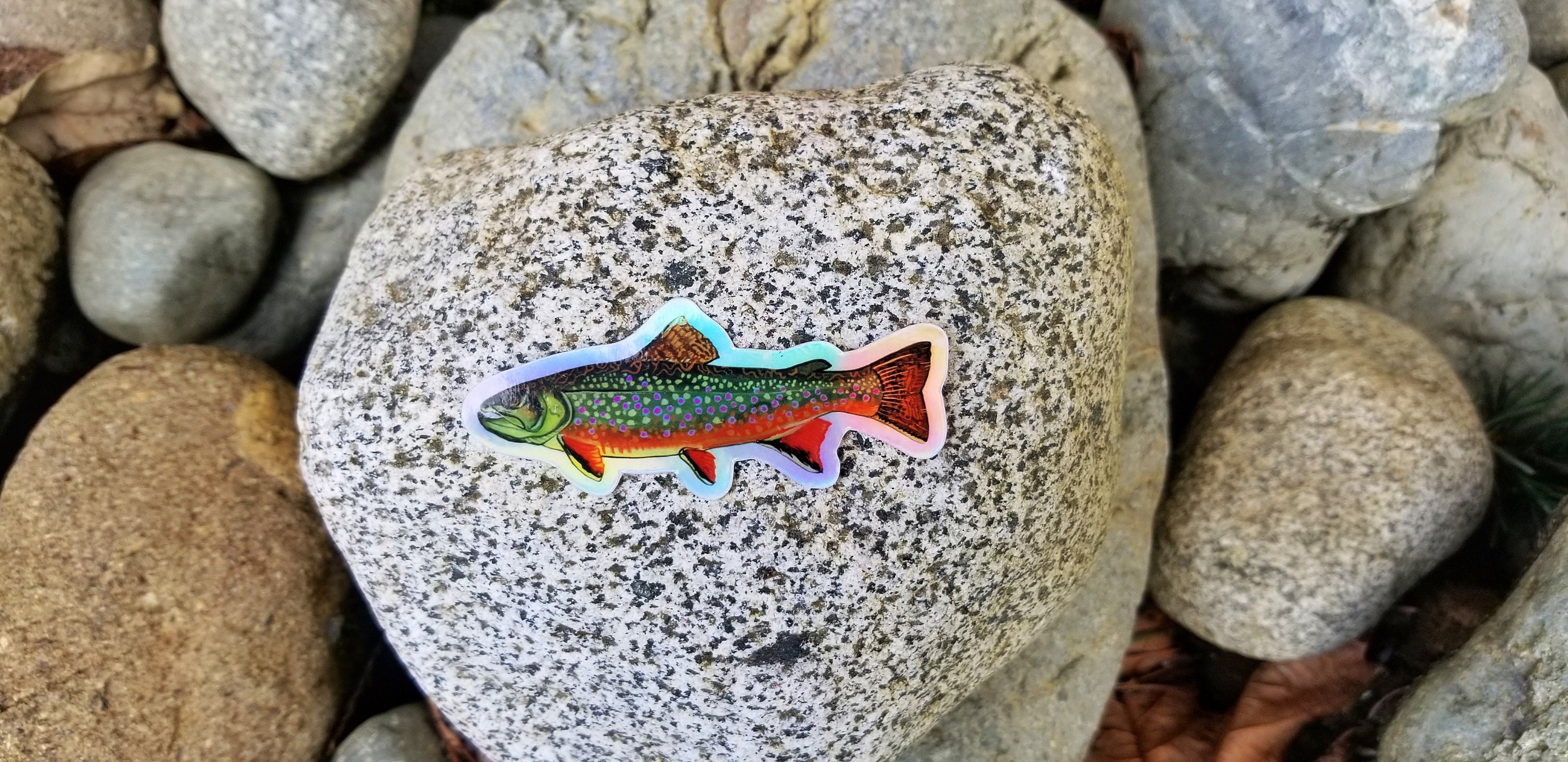 Holographic Brook Trout Sticker Die Cut Vinyl Sticker - Etsy