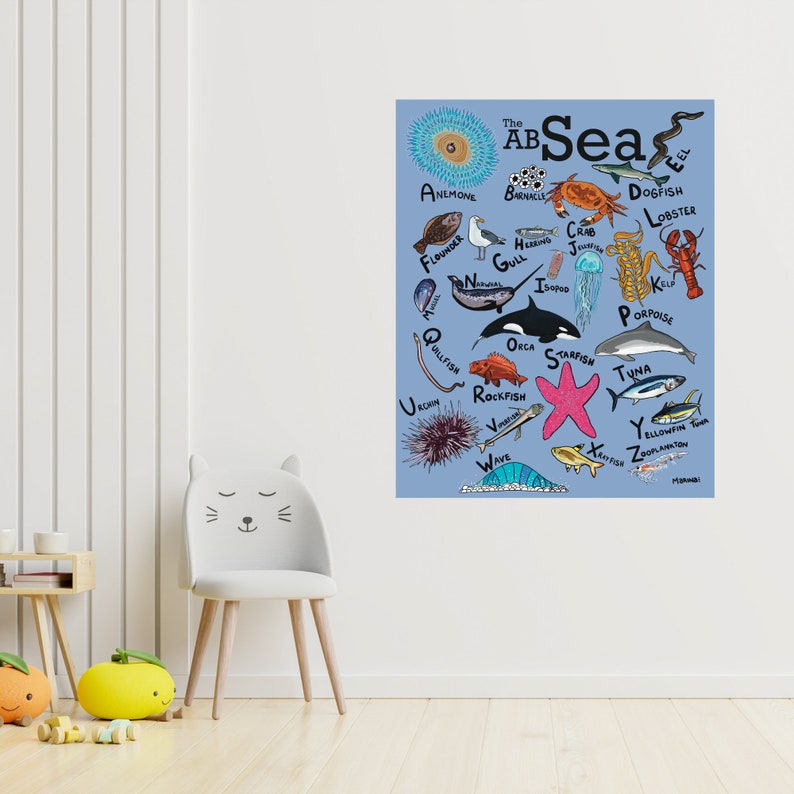 Digital Download Sealife ABC Chart | Alphabet | Ocean Animals ...