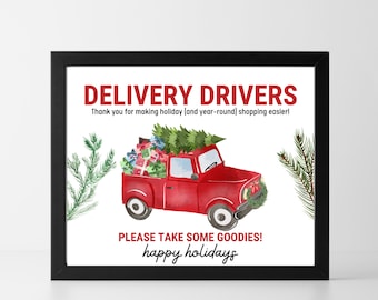 Delivery Driver Christmas Thank You Printable. Printable to Help Spread ...