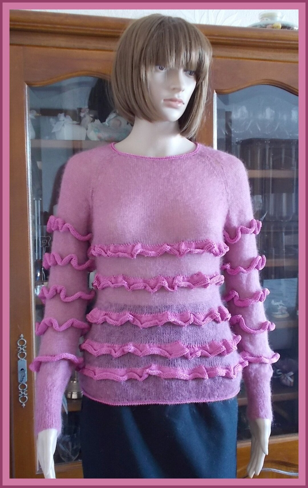 Sweater Kid Mohair and Silk Women Model TINA by ANNY BLATT - Etsy