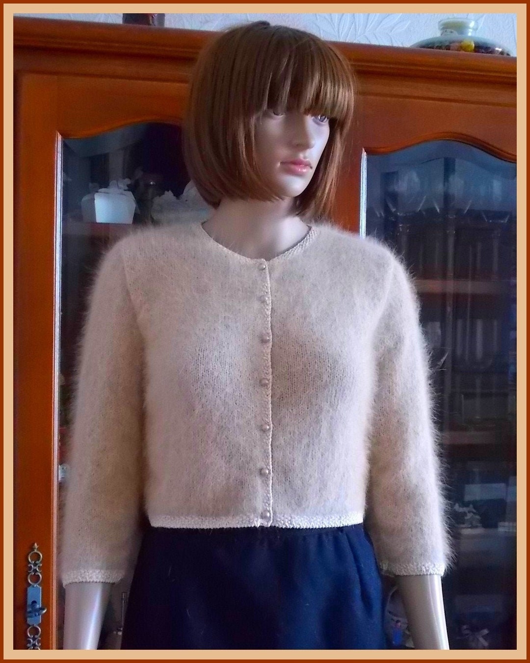 Short Vest Woman Angora Absolute Fox and Silk Ecru - Etsy