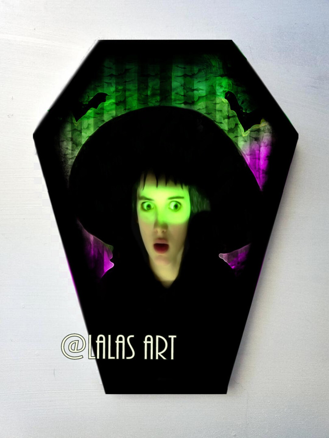 Coffin Retro Style Art - Beetlejuice - Lydia Deetz - Painting - Movie ...