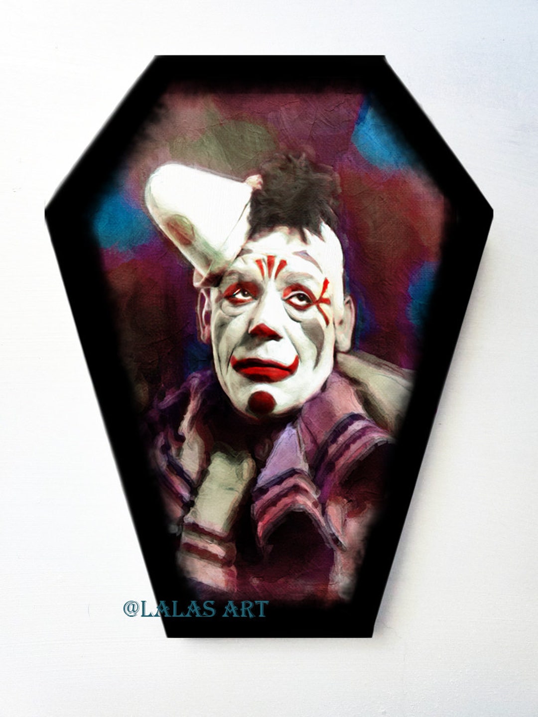 Coffin Shaped - Vintage Style Painting - Lon Chaney Senior - Laugh ...