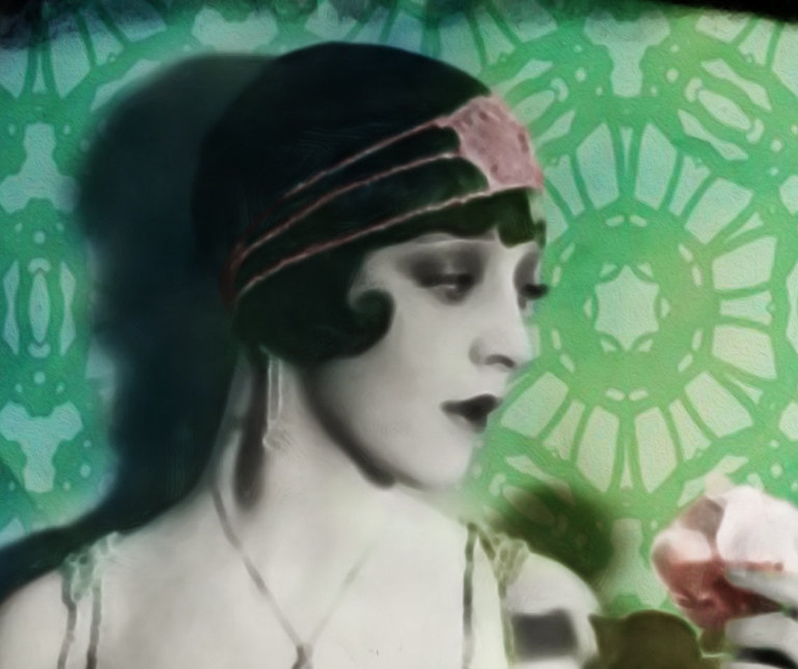 Vintage Style Painting Alma Bennett Flapper Girl Silent Movie - Etsy