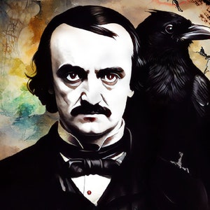 Coffin Shaped -edgar Allan Poe - American Poet - Raven - Home Decor ...