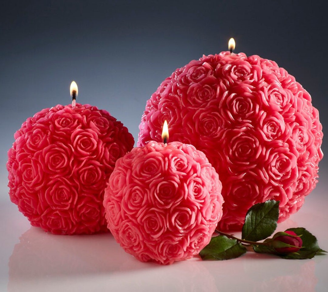 Red Wedding Centerpiece Red Candle Gift for Her Birthday Customized ...