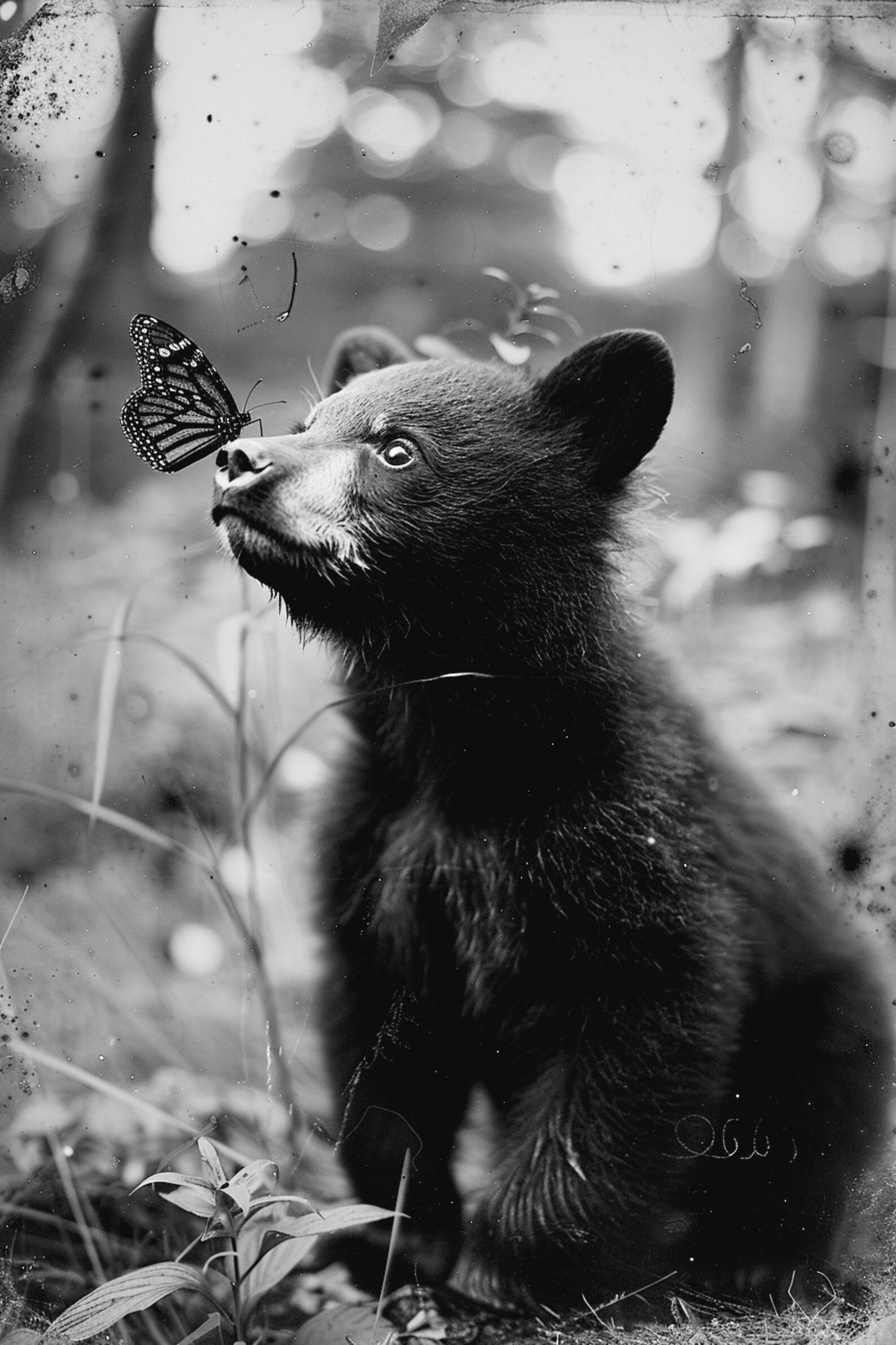 Black Bear Cub Photography | Butterfly Nose, Wildlife Print (digital ...