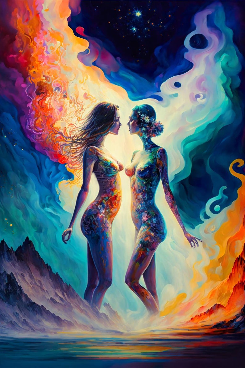 Lesbian Wall Art Digital Art Download Lesbian Art Print Etsy 