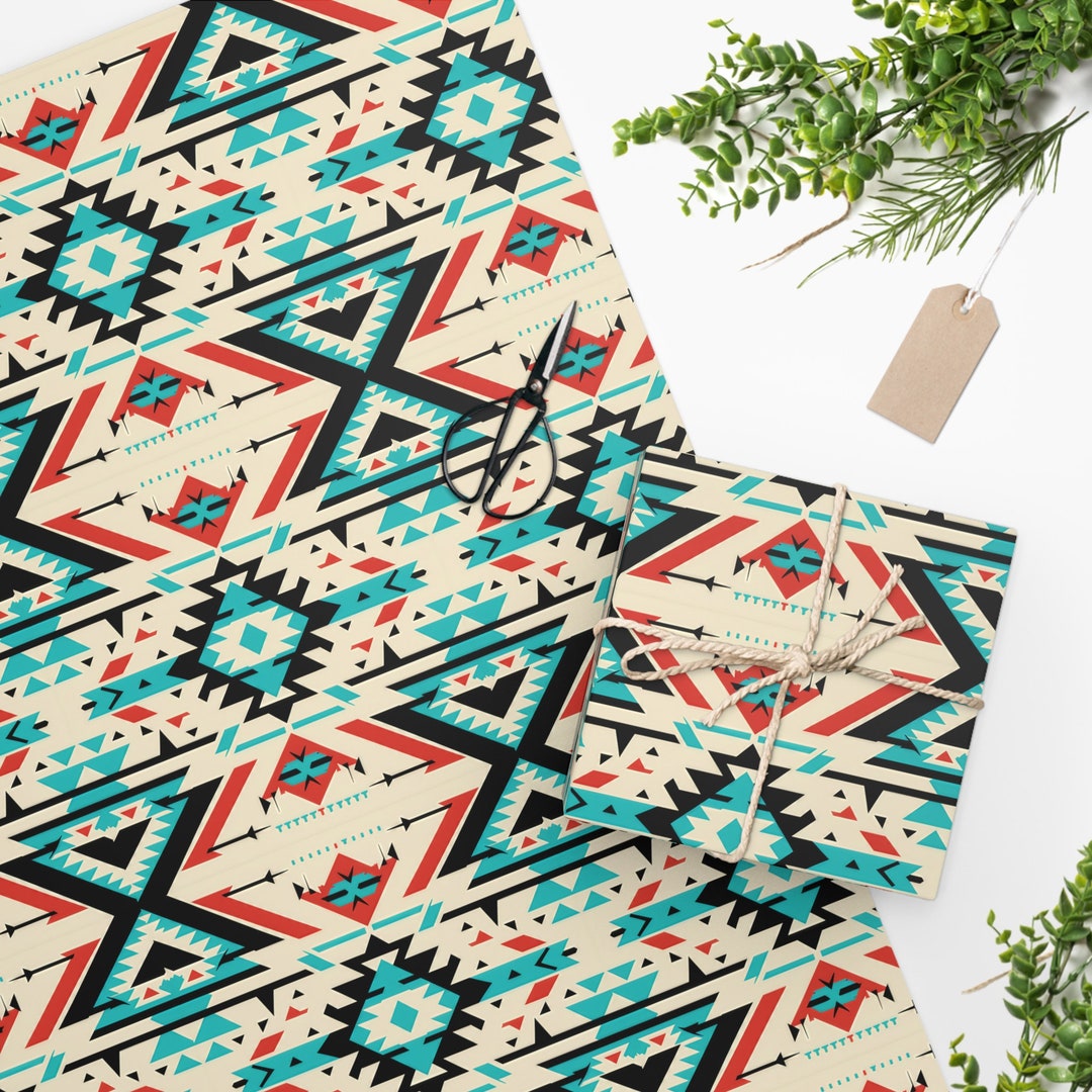 Western Pendelton Wrapping Paper, Cowboy Wrapping Paper, Native ...