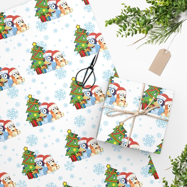 Bluey Christmas Wrapping Paper - Etsy