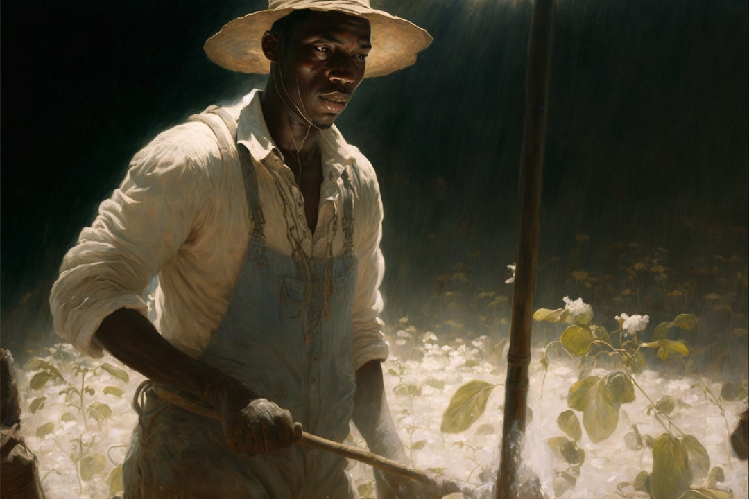 African American Art | Cotton Plantation Art | Black History Month ...