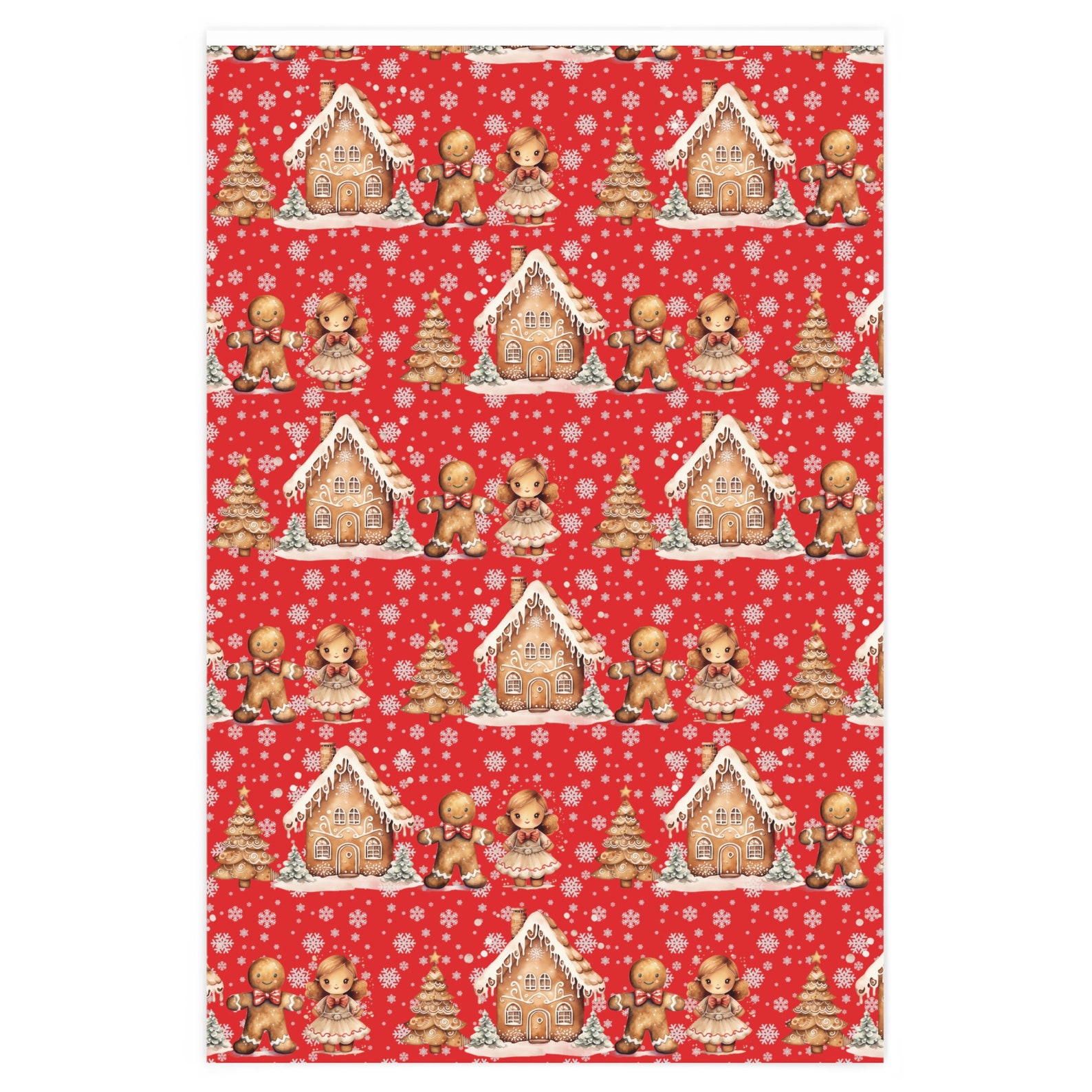 Gingerbread Christmas Wrapping Paper, Holiday Gift Wrap - Etsy