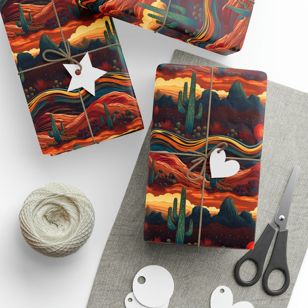 Vintage Western Wrapping Paper, Southwestern Gift Wrap, Gift Ideas ...
