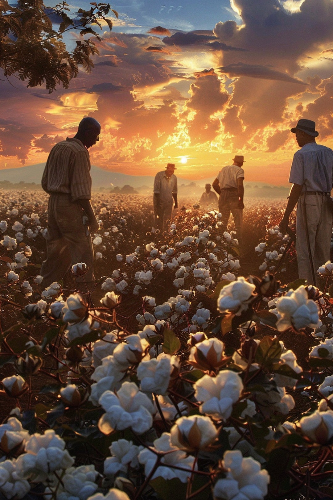 African American Art | Cotton Plantation Art | Black History Month ...