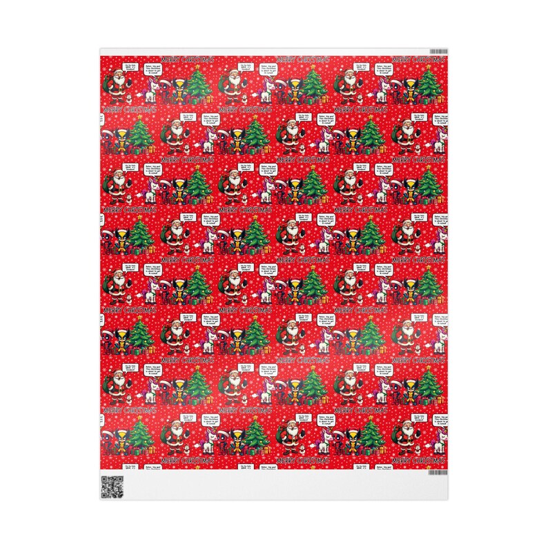 Deadpool Christmas Wrapping Paper | Funny Comic Book Gift Wrap - Etsy