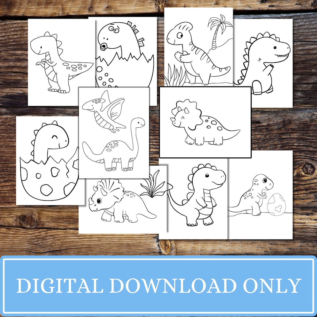 Dinosaur Coloring Pages, Baby Dinosaur Printables, Dinosaur Games ...