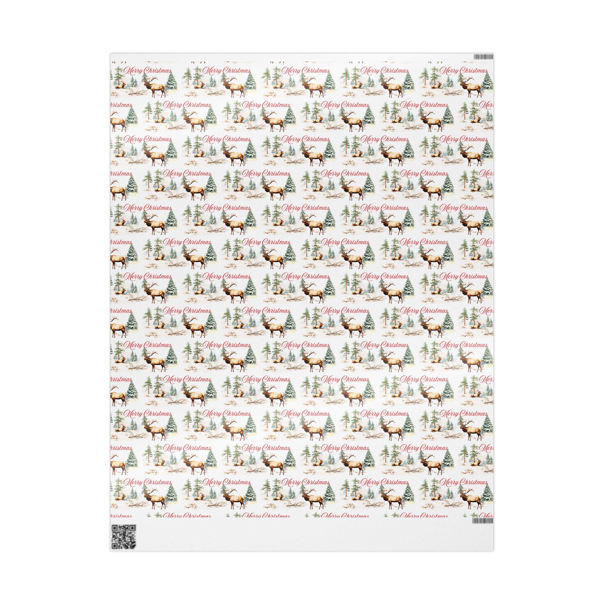 Bull Elk Christmas Wrapping Paper, Rustic Hunter Gift Wrap - Etsy