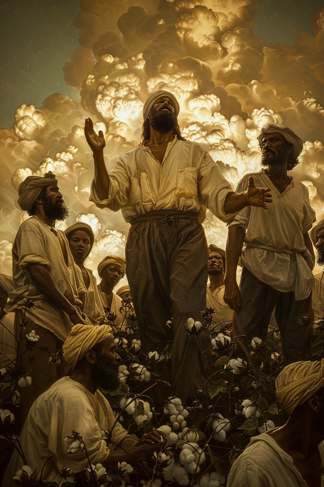 African American Art | Cotton Plantation Art | Black History Month ...