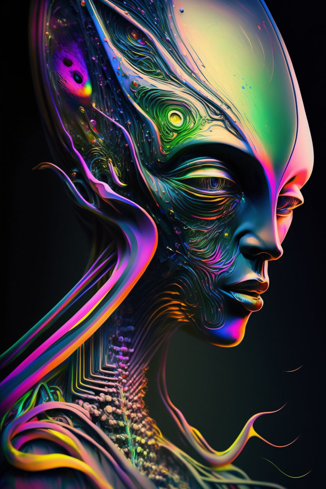 Abstract Alien Art Scifi Art Extra Terrestrial Ufo Art Area 51 Ufo ...