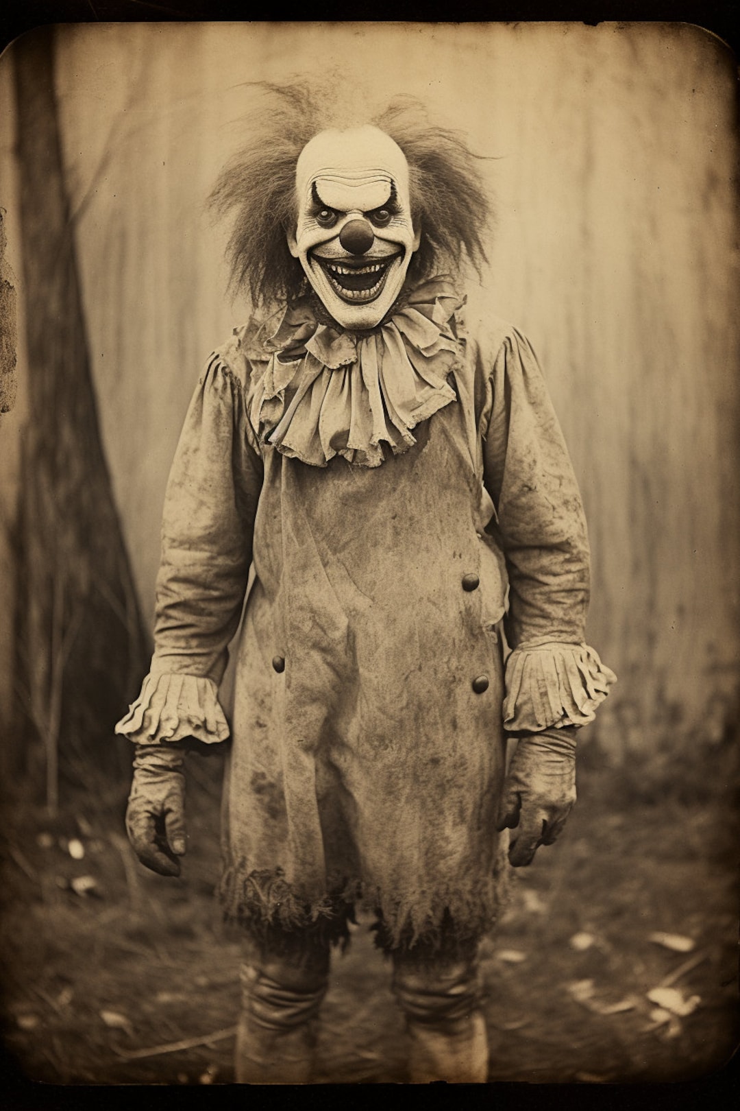 Creepy Clown Photo | Halloween Decor | Digital Download Print | Weird ...