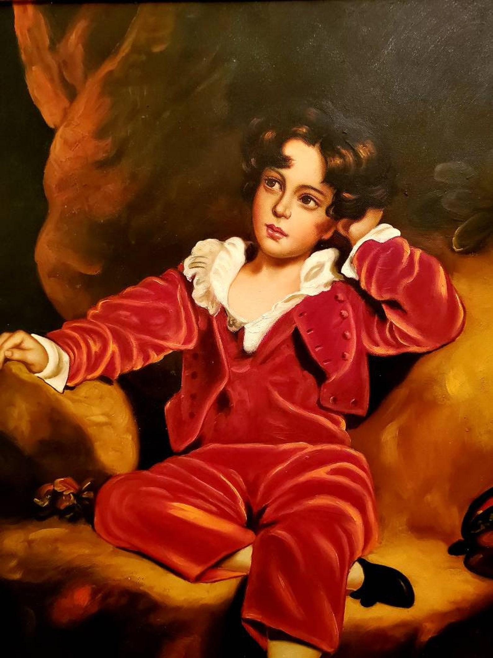 Vintage Victorian Realist Portrait Oil on Canvas Original - Etsy