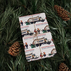 Donald Trump Christmas Wrapping Paper, MAGA Christmas Wrapping Paper ...